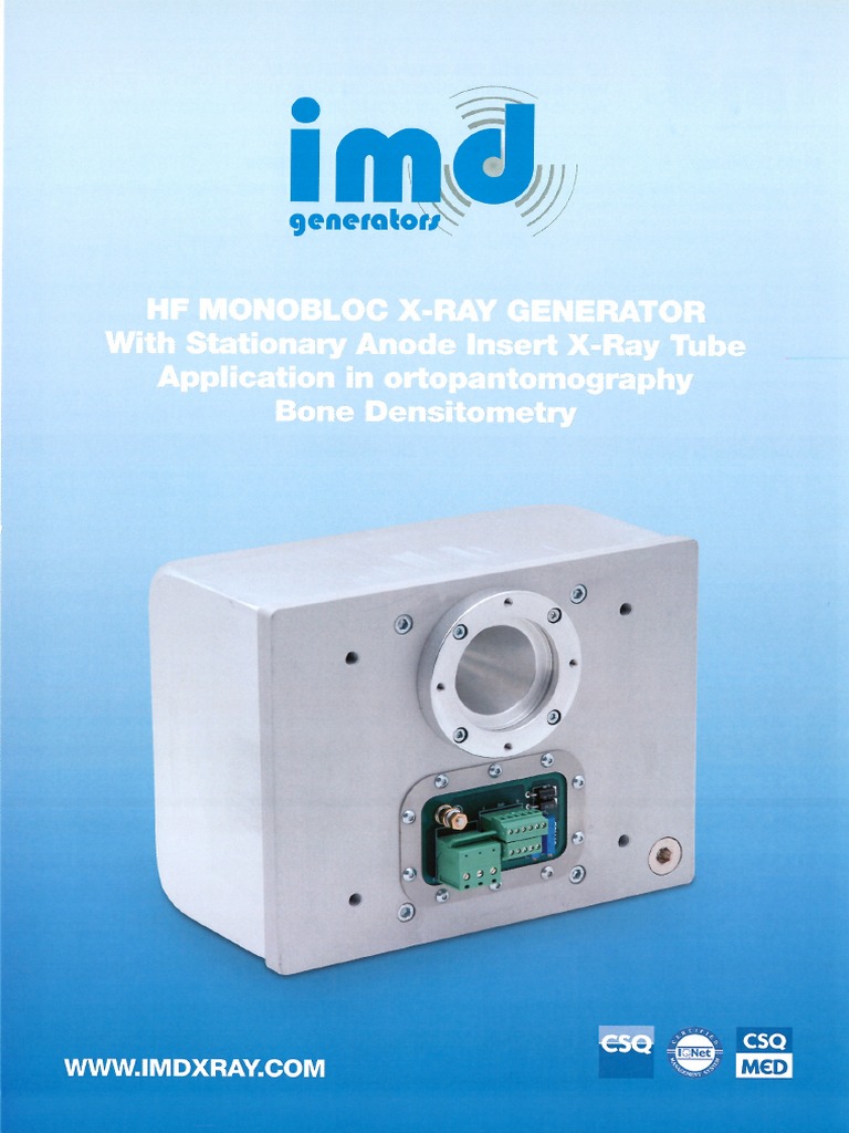 Data Sheet HF Monobloc X - Ray Generator With Stationary Anode Insert X ...