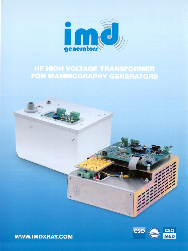 Data Sheet HF High Voltage Transformer For Mammography Generators | PDF