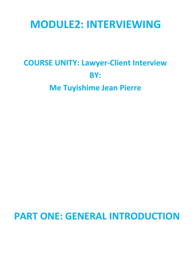 Lawyer Client Interview JP | PDF