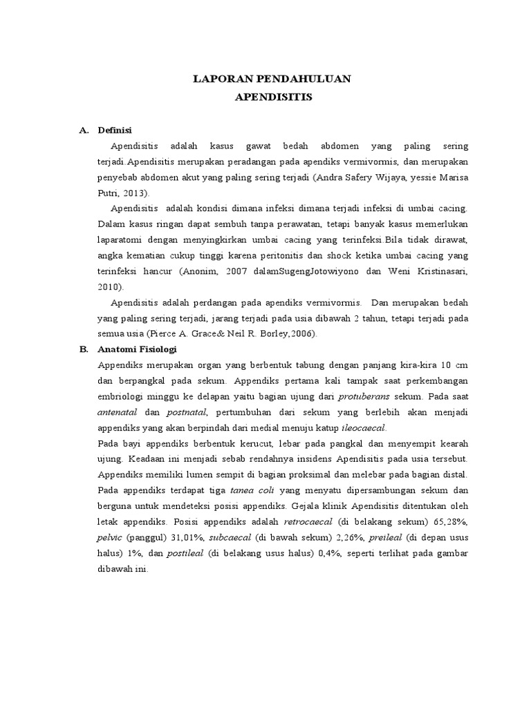 LP Apendiksitis FIX | PDF
