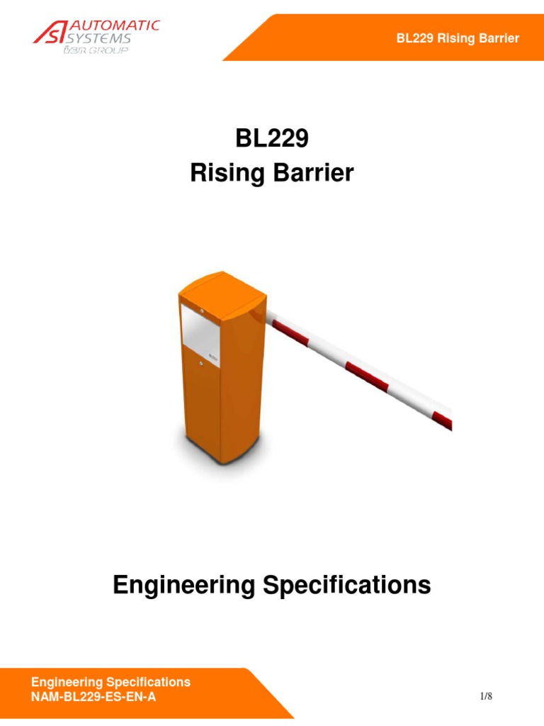 Rising Barrier BL229 | PDF