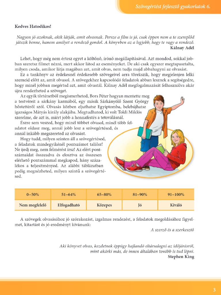 Szövegértést fejlesztő gyakorlatok 6 | PDF