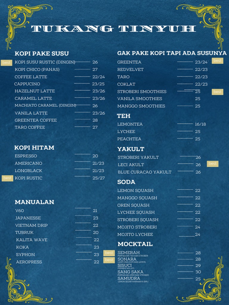 Menu BIRU | PDF