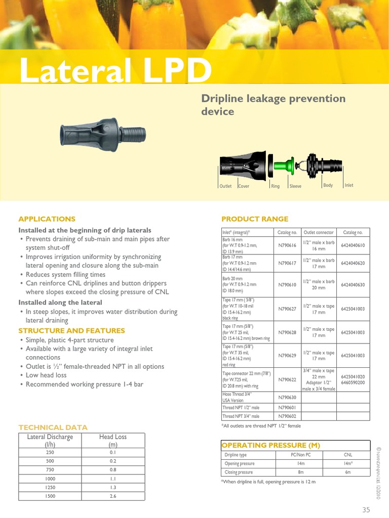 NDJ Drip Line LPD | Download Free PDF | Manufactured Goods | Mechanical ...