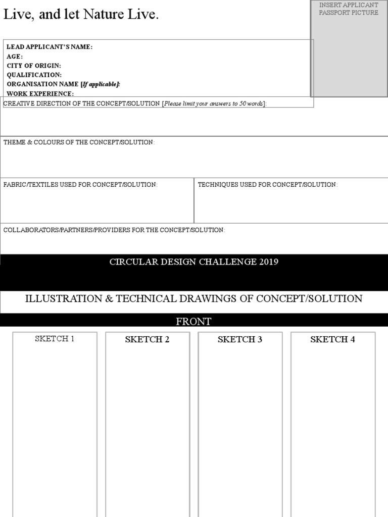 CDC Powerpoint Application Form - Template | PDF