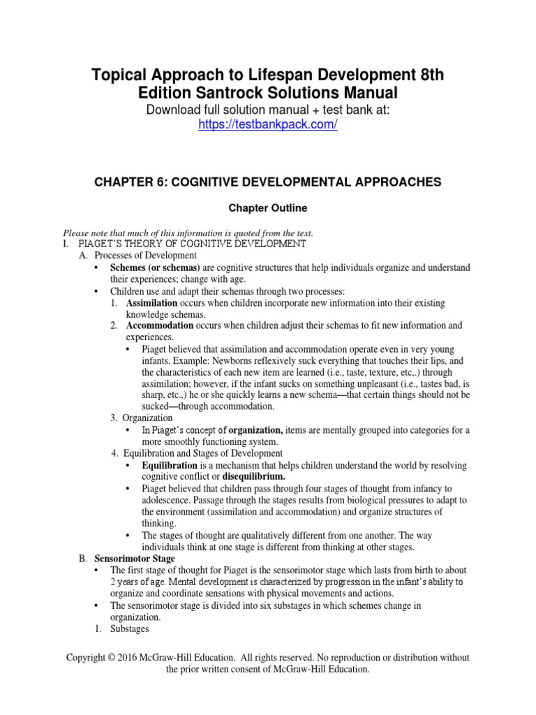 Topical Approach To Lifespan Development 8th Edition Santrock Solutions ...
