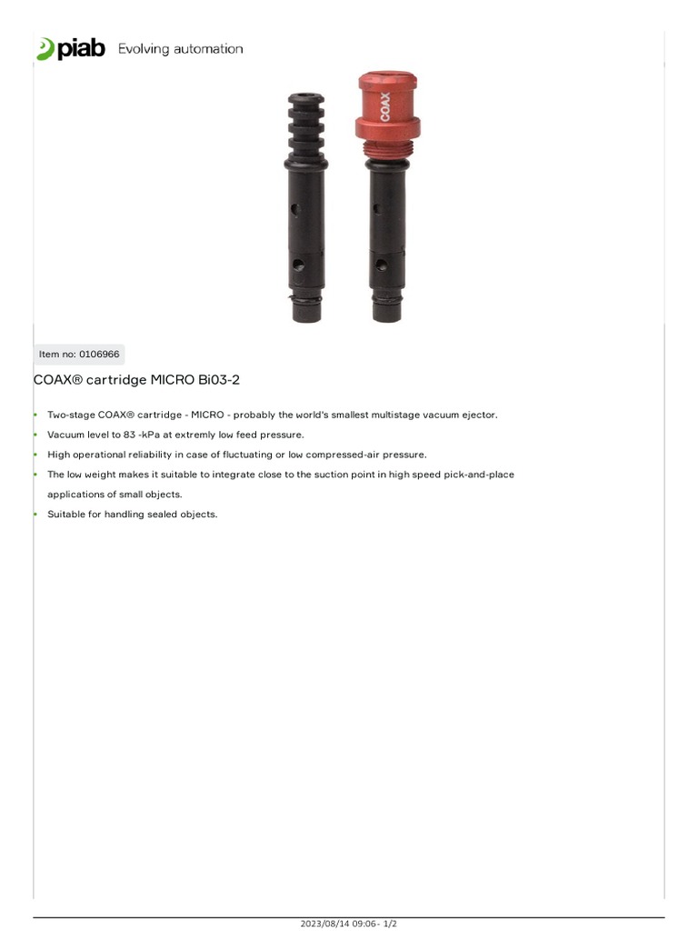 COAX® Cartridge MICRO Bi03-2 | PDF