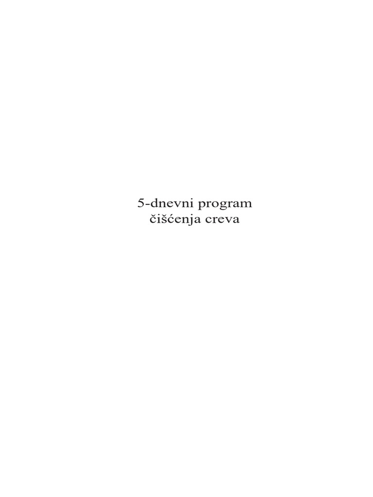 5-Dnevni Program Ciscenja Creva | PDF