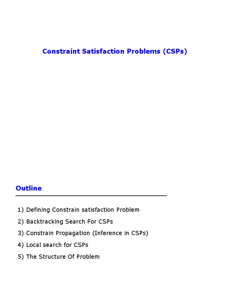Constraint Sat | PDF