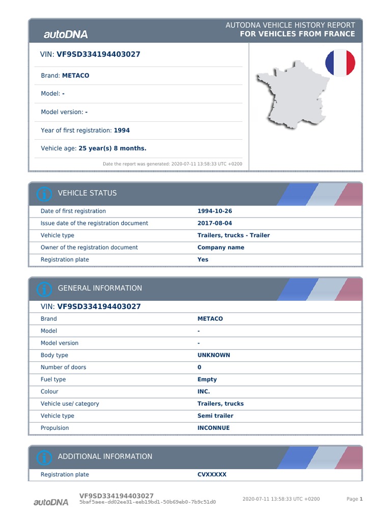 autoDNA FR VF9SD334194403027 Powered by autoDNA | PDF
