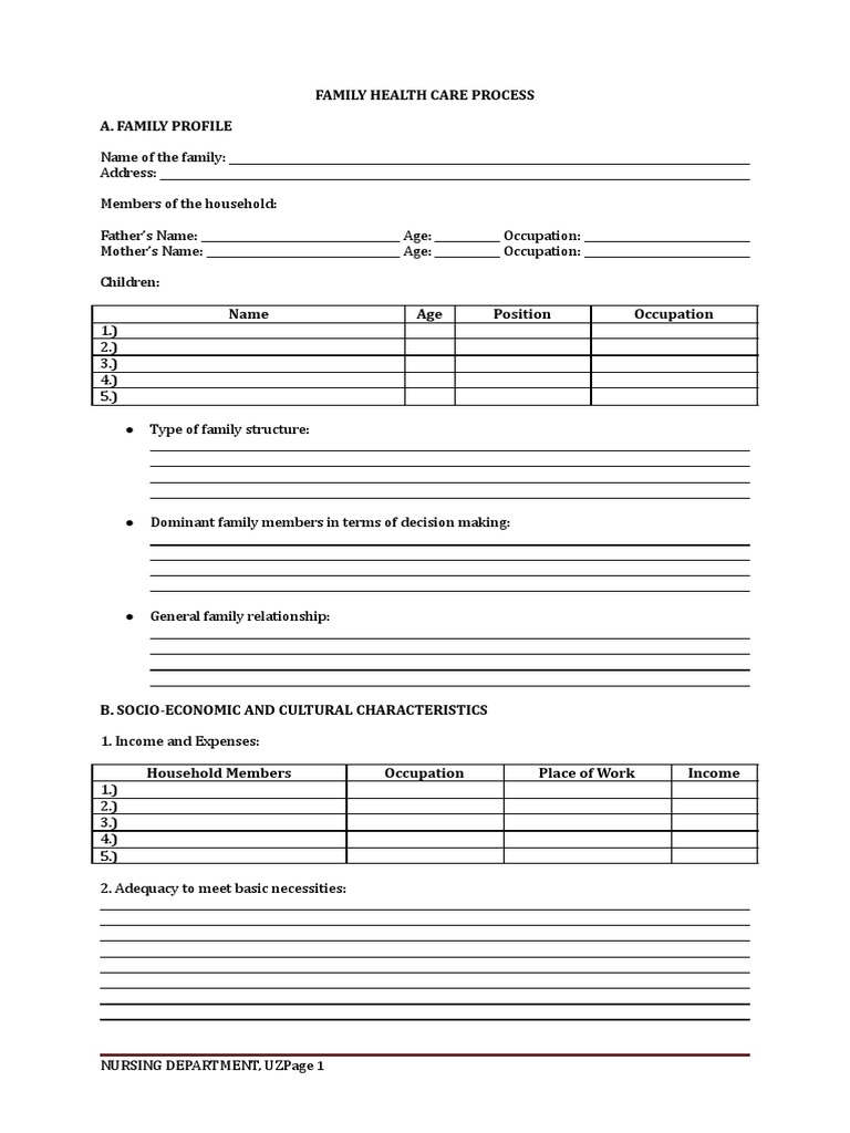 Family Health Care Process Tools 1 | PDF