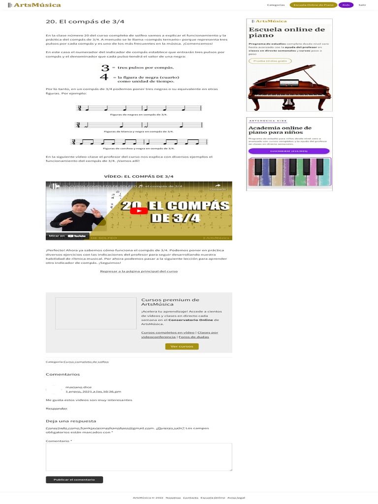 El Compás de 3:4 | Descargar gratis PDF | Formas musicales ...