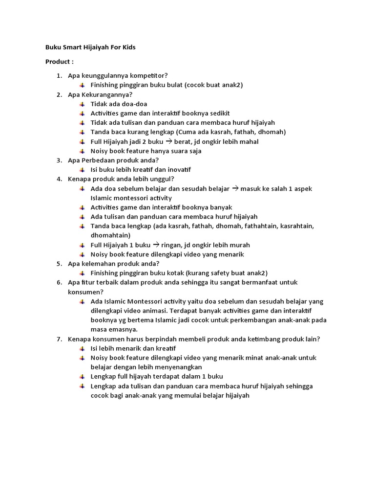 Mind Mapping Buku Smart Hijaiyah For Kids | PDF