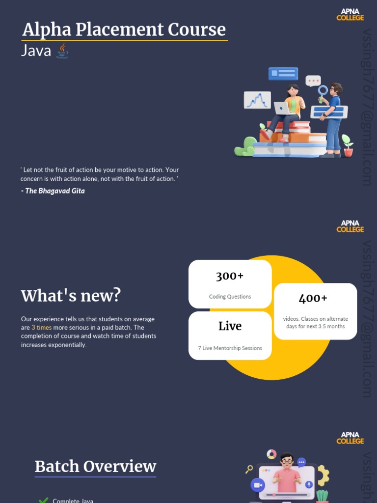 Apna College Java & DSA Course Overview | PDF