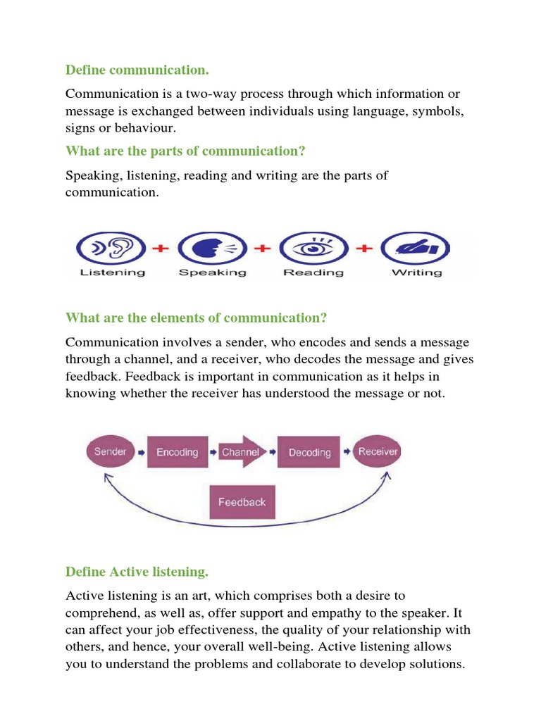 Communication Skills Class12 | PDF | Communication | Nonverbal ...