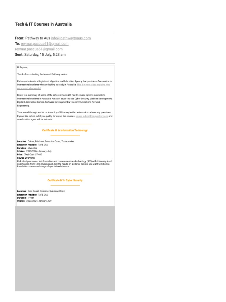 Outlook Document | PDF