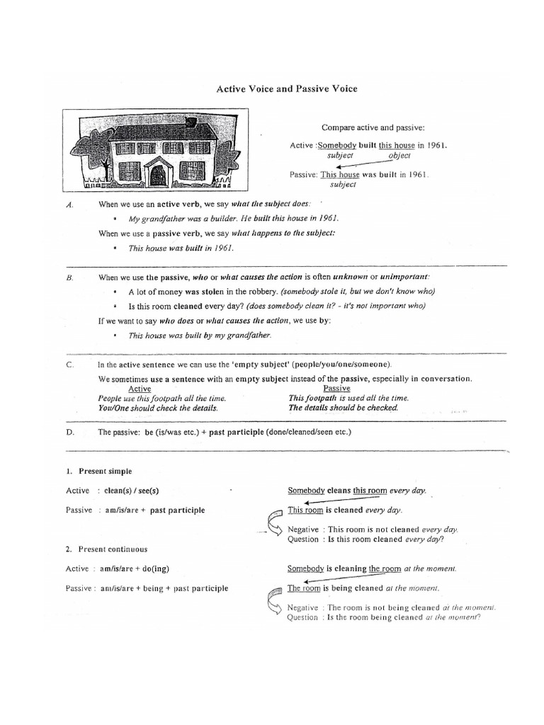 Active and Passive Voice | PDF