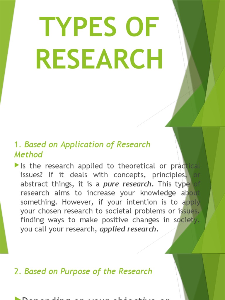 Types of Research | PDF