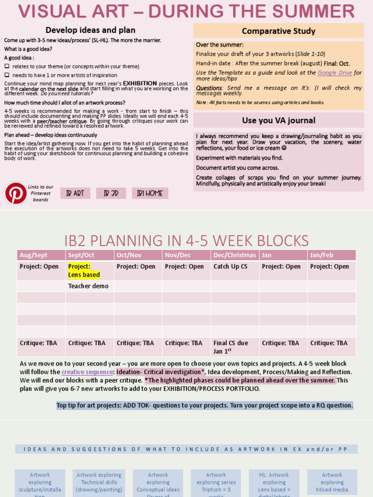 IB1 To IB2 Summer Work 23 | PDF