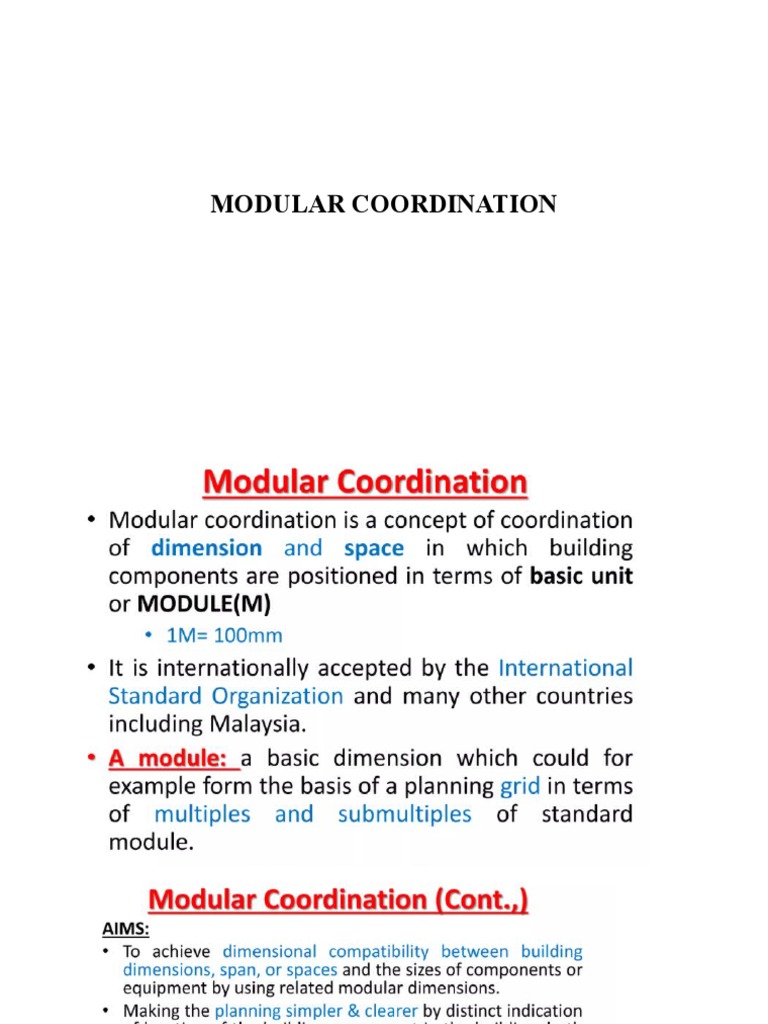 Modular Coordination | PDF