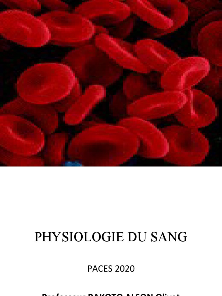 1 Hématologie Le Sang | PDF