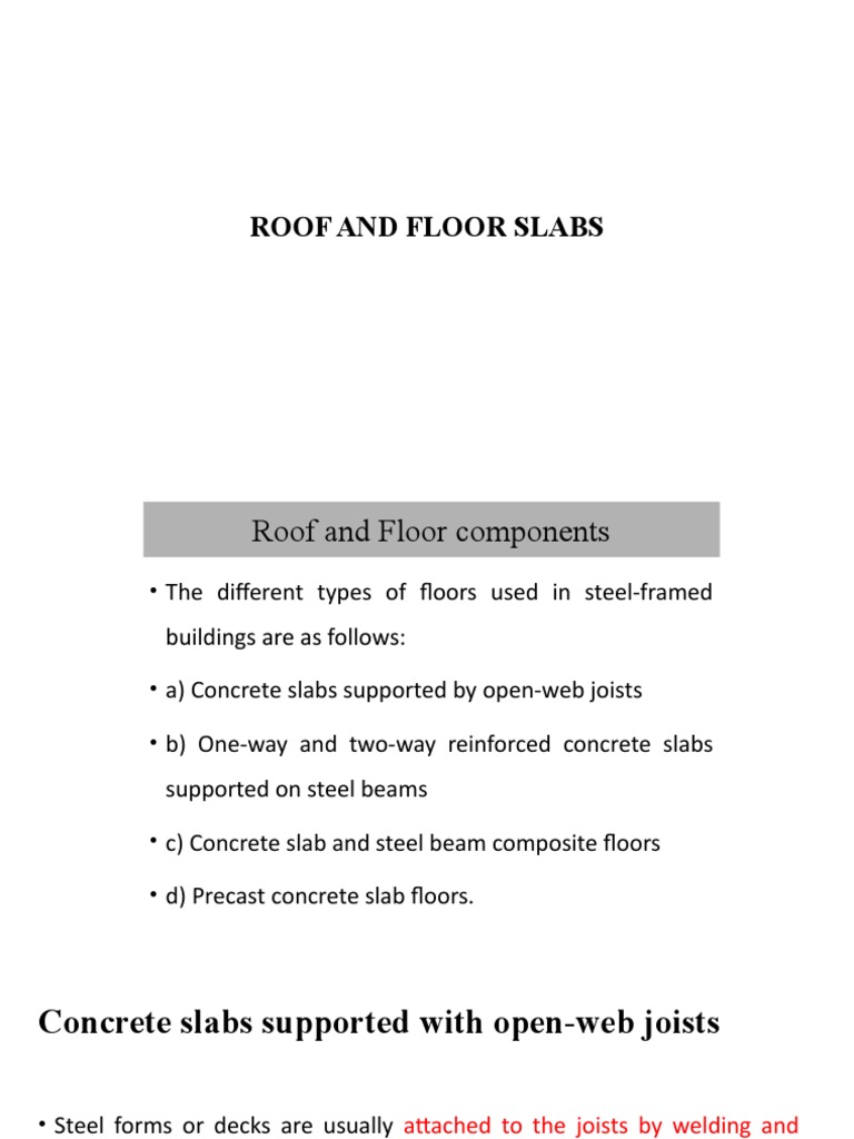 Roof and Floor Slabs | PDF
