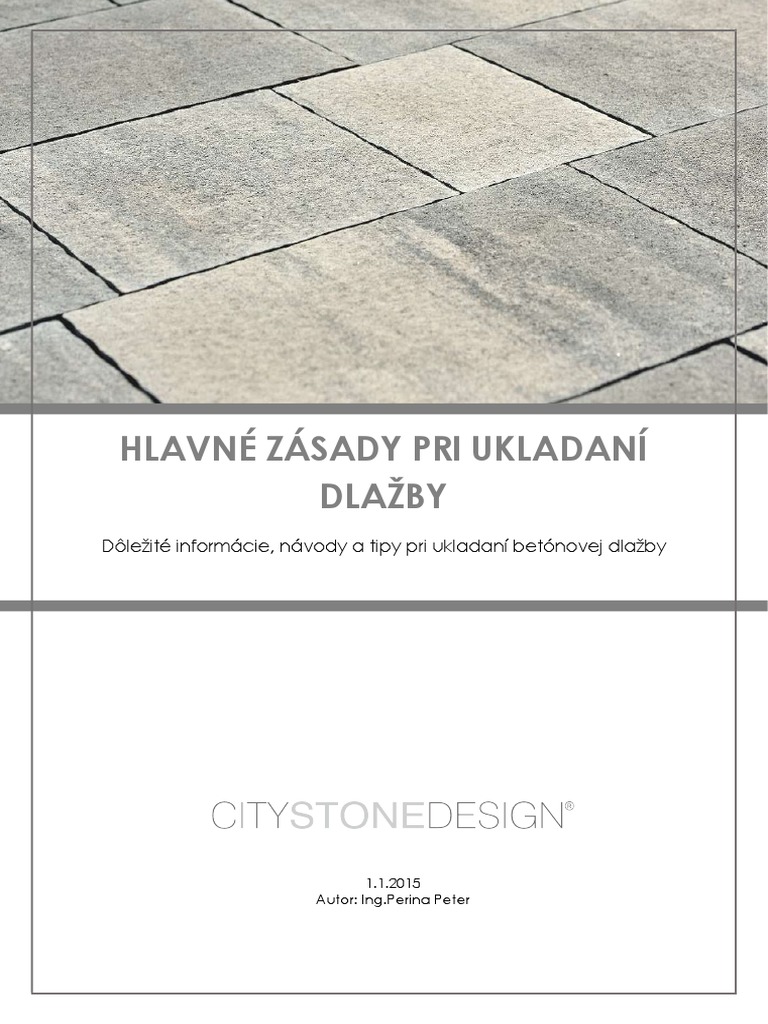Hlavne Zasady Pri Ukladani Dlazby | PDF