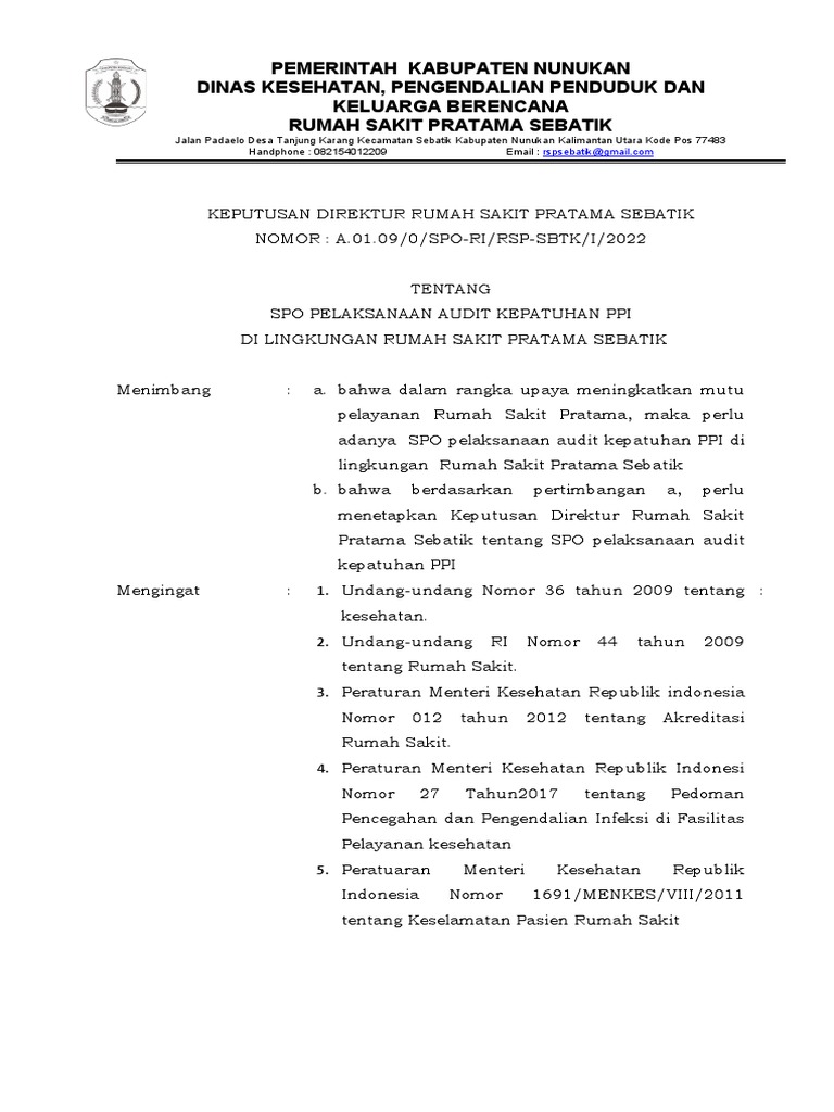 Spo Audit Kepatuhan Ppi | PDF