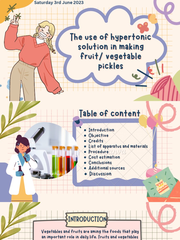 Hypertonic Solutions in Pickling Process | PDF | Osmosis | Fertilizer