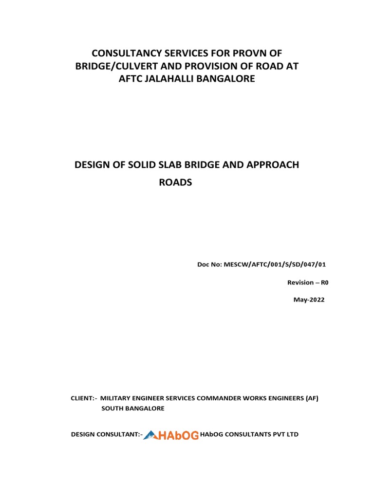 MES Bridge Structural Report | PDF | Civil Engineering MES Bridge Structural Report | PDF | Civil Engineering