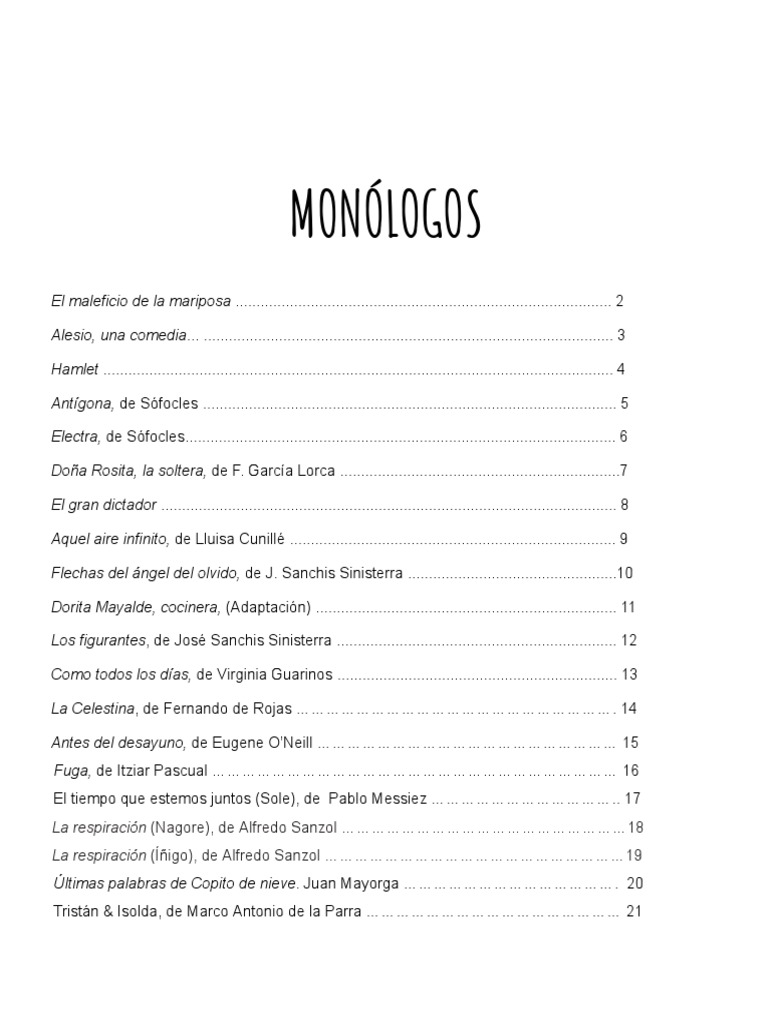 MONÓLOGOS | PDF