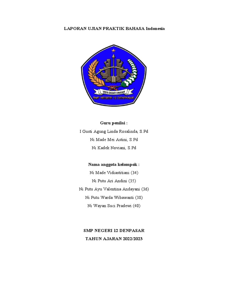 LAPORAN UJIAN PRAKTIK BAHASA Indonesia | PDF