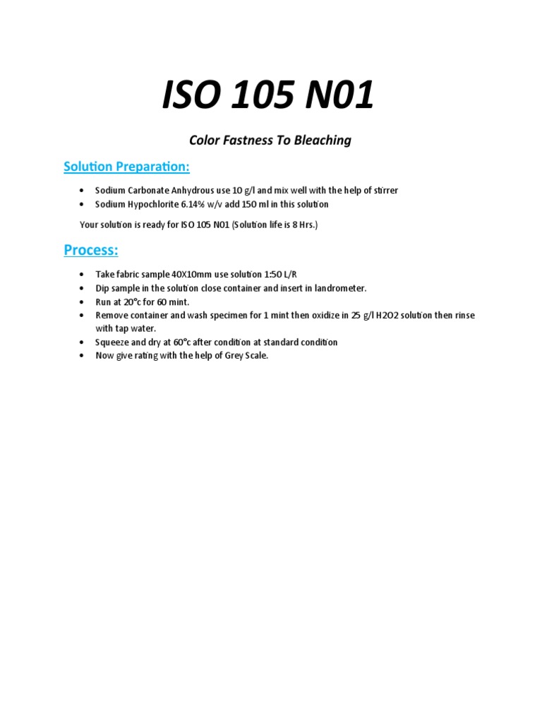 Iso 105 N01 | PDF