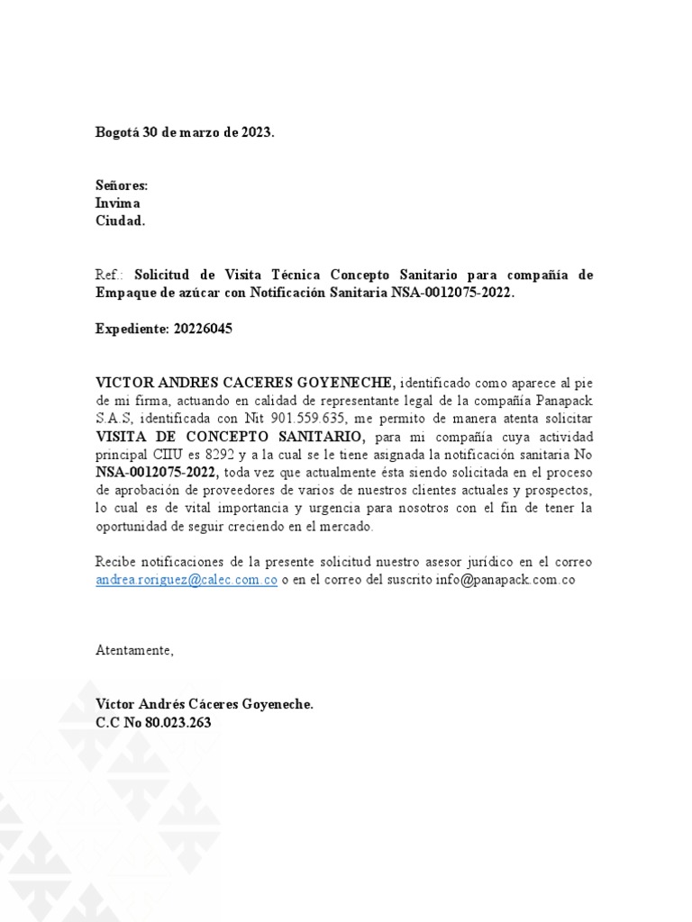 INVIMA solicitud | PDF