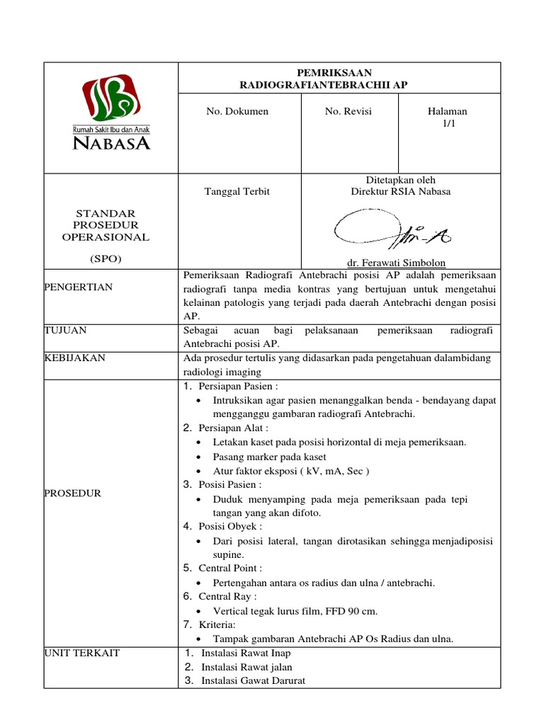 Spo Pemeriksaan Antebrachi AP | PDF
