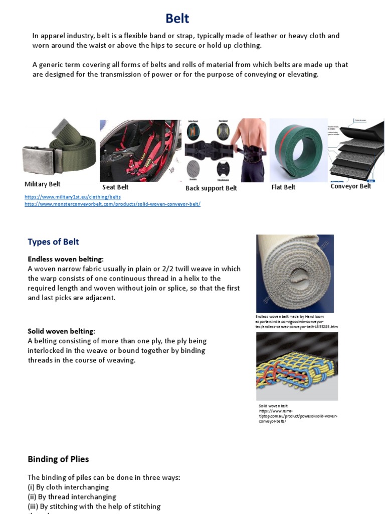 Belt Fabrics | PDF | Weaving | Loom