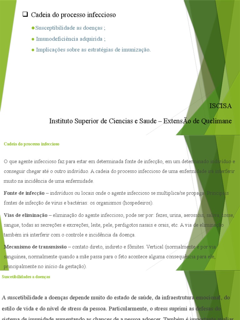 Cadeia Do Processo Infeccioso | PDF | Autoajuda | Bem-estar