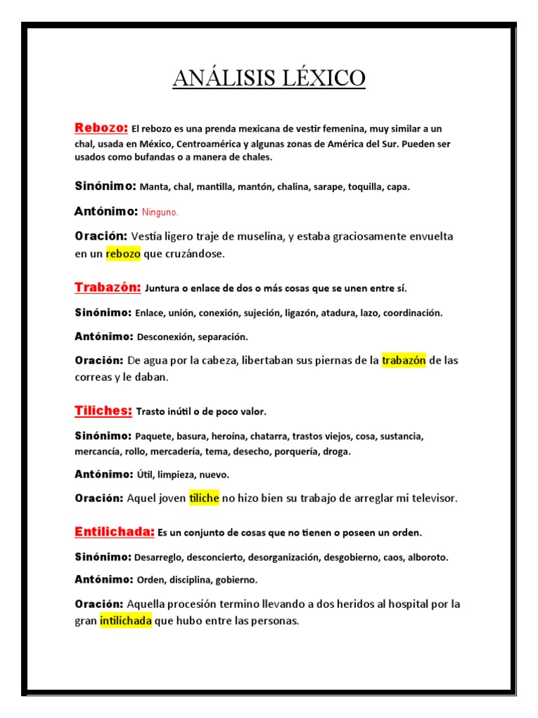 ANÁLISIS LÉXICO Imcompleto | PDF | Cuerda | Bienes manufacturados