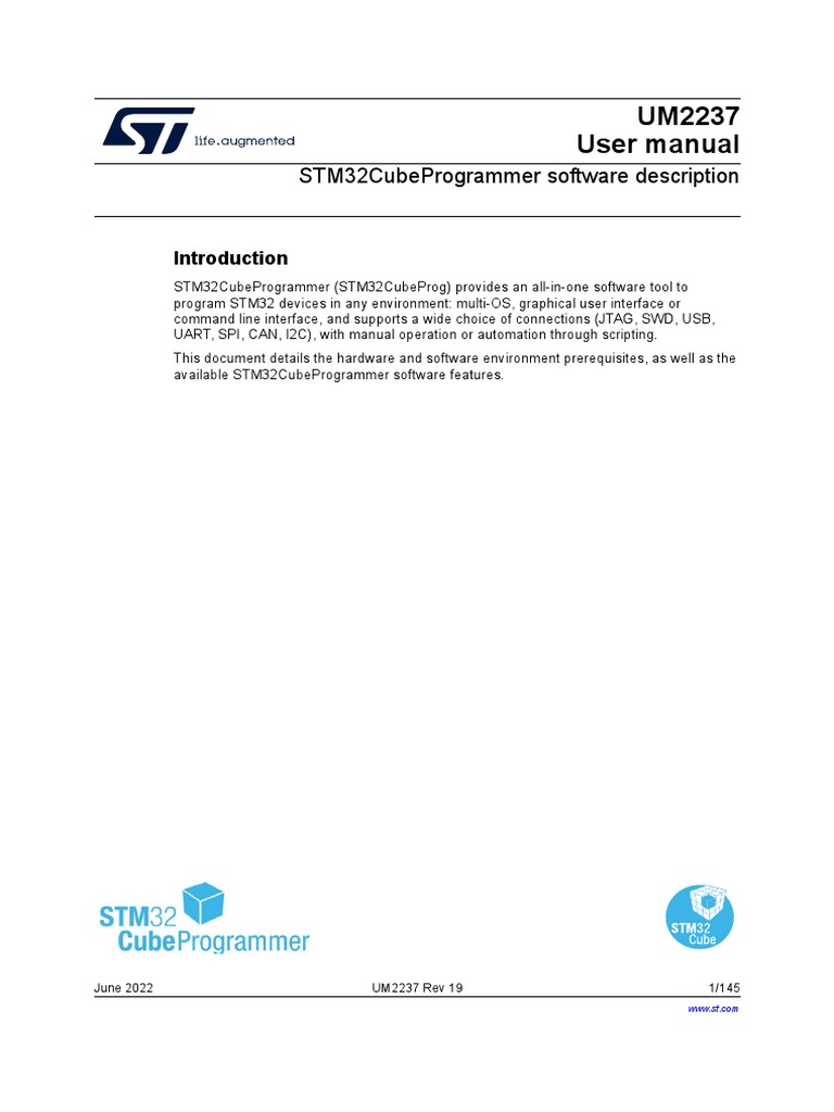 STM32CubeProgrammer - User Manual Guide | PDF