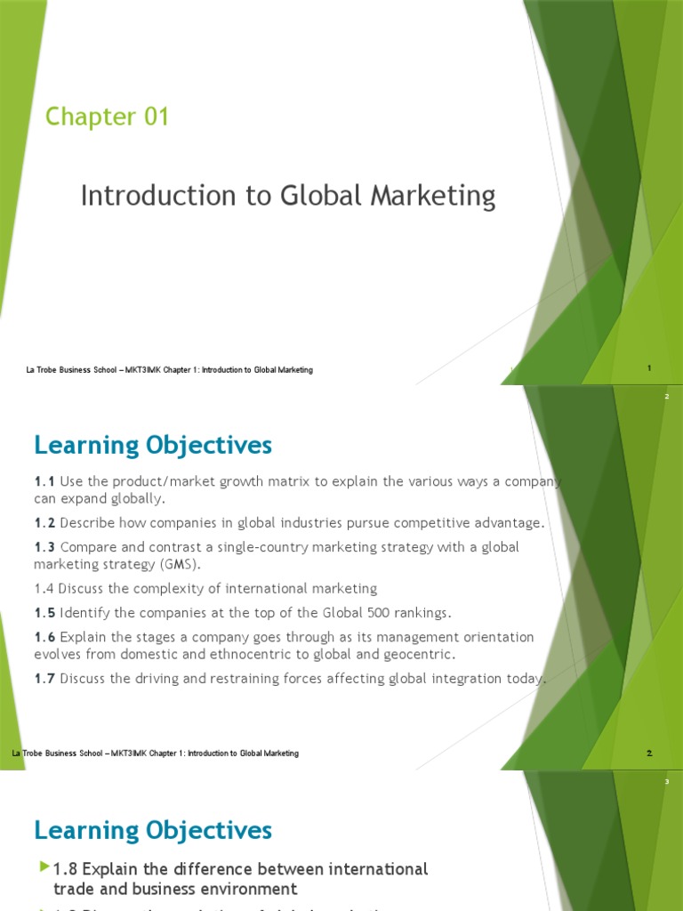 MKT3IMK Chapter 01 Introduction To Global Marketing | PDF