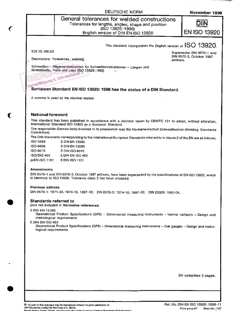 DIN EN ISO 13920-E | PDF