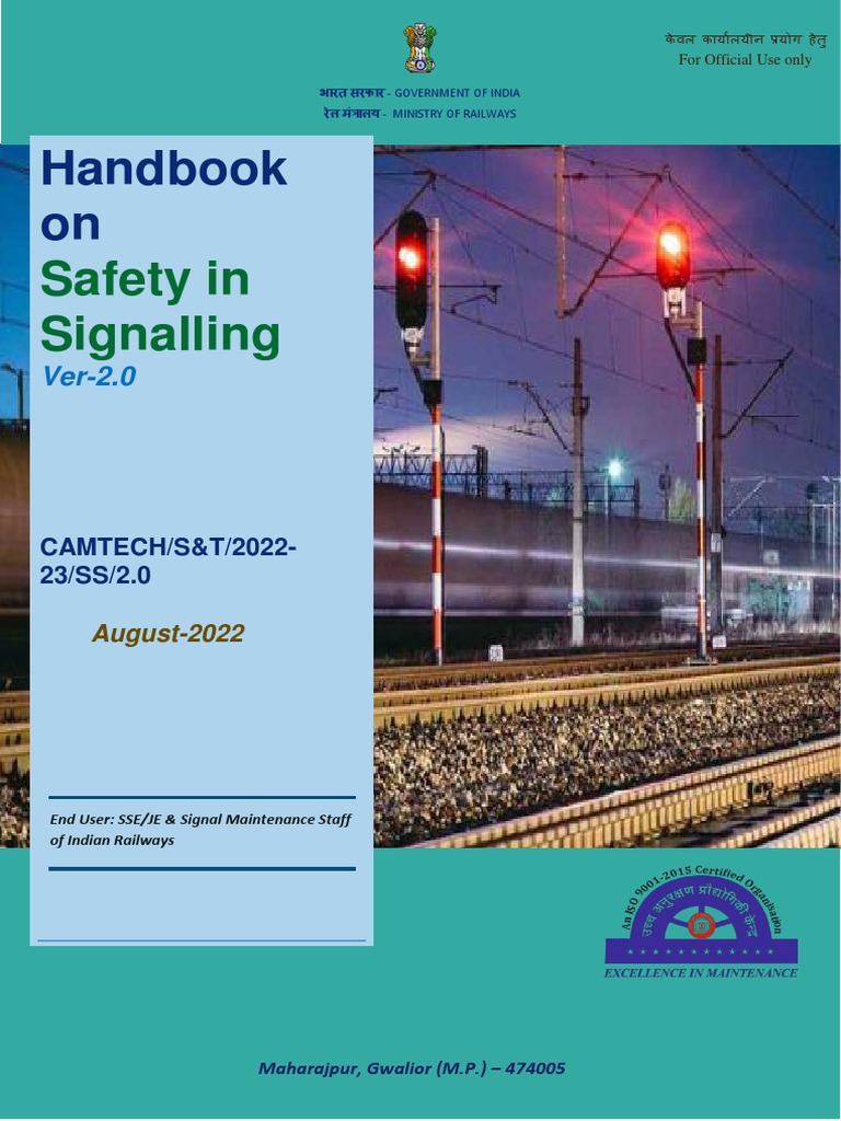 Handbook On Safety in Signalling Ver - 2 | PDF | Electromagnetism | Electrical Engineering