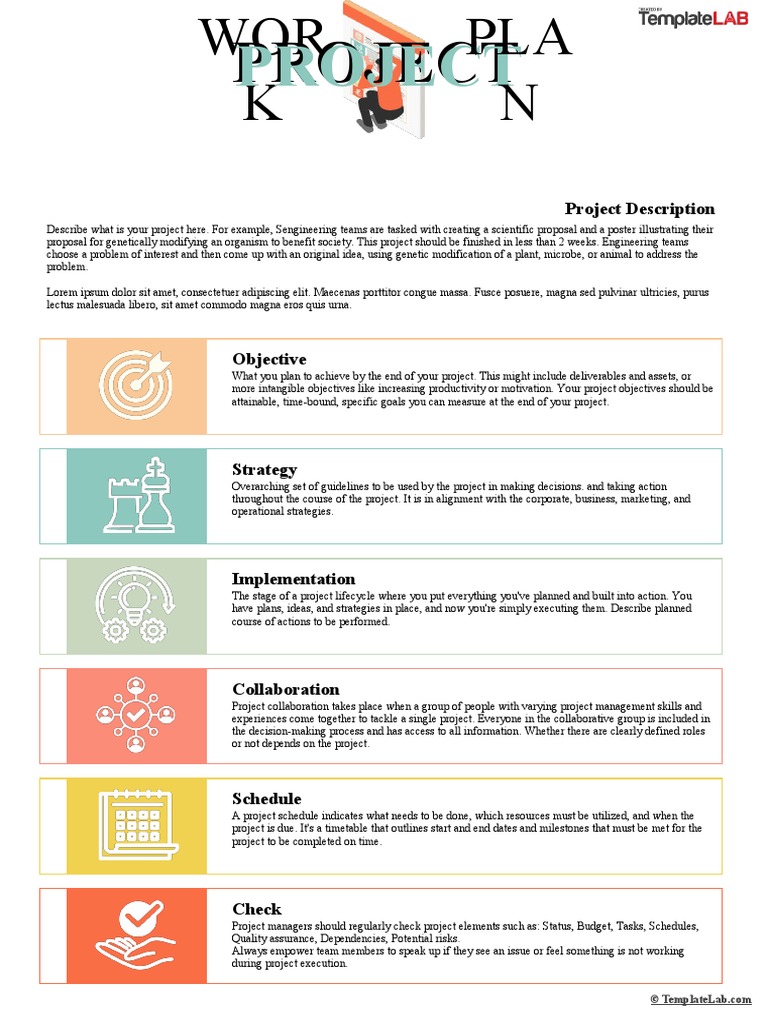 Project Work Plan Template | PDF | Project Management | Business