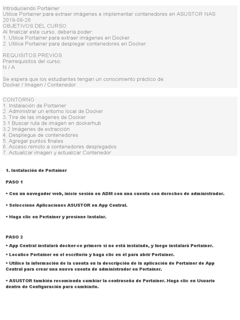 Portainer | PDF | Aplicación movil | Dirección IP