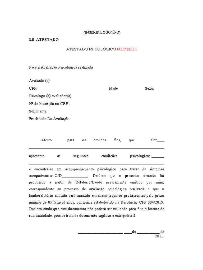 Modelos de Atestados | PDF