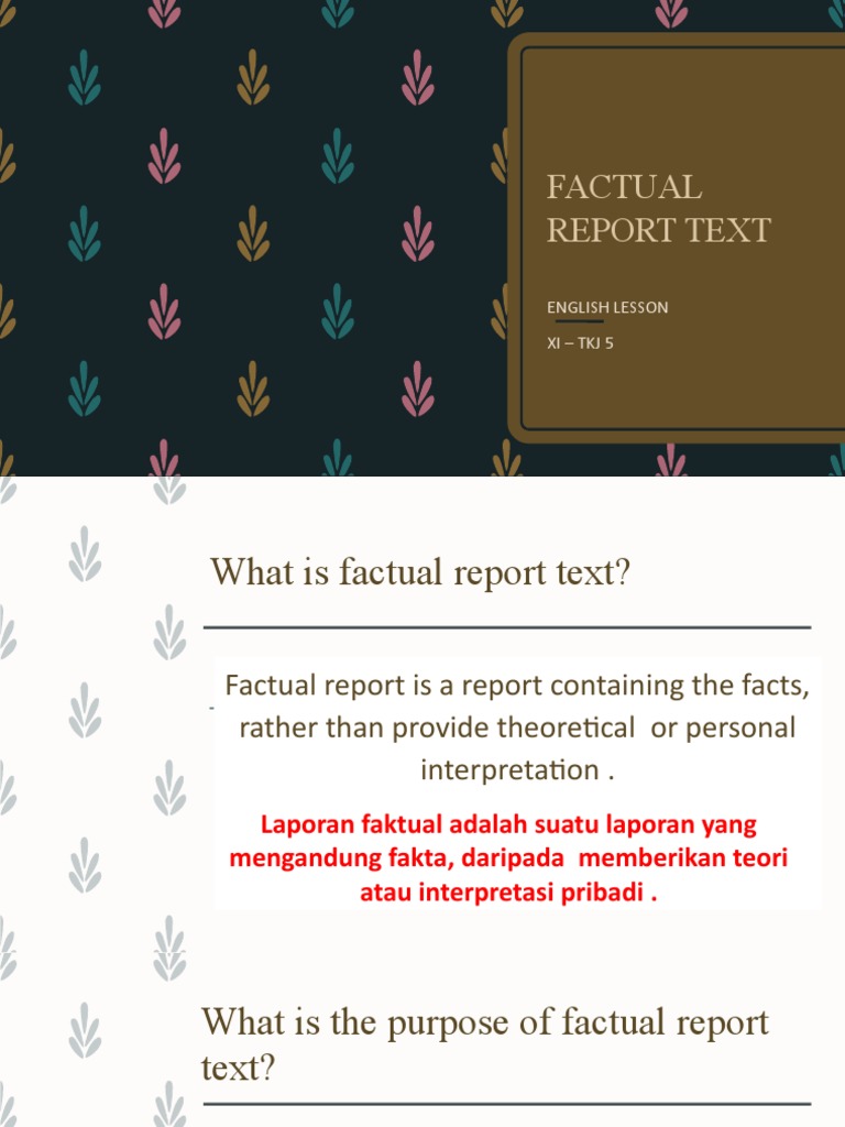 Factual Report | PDF