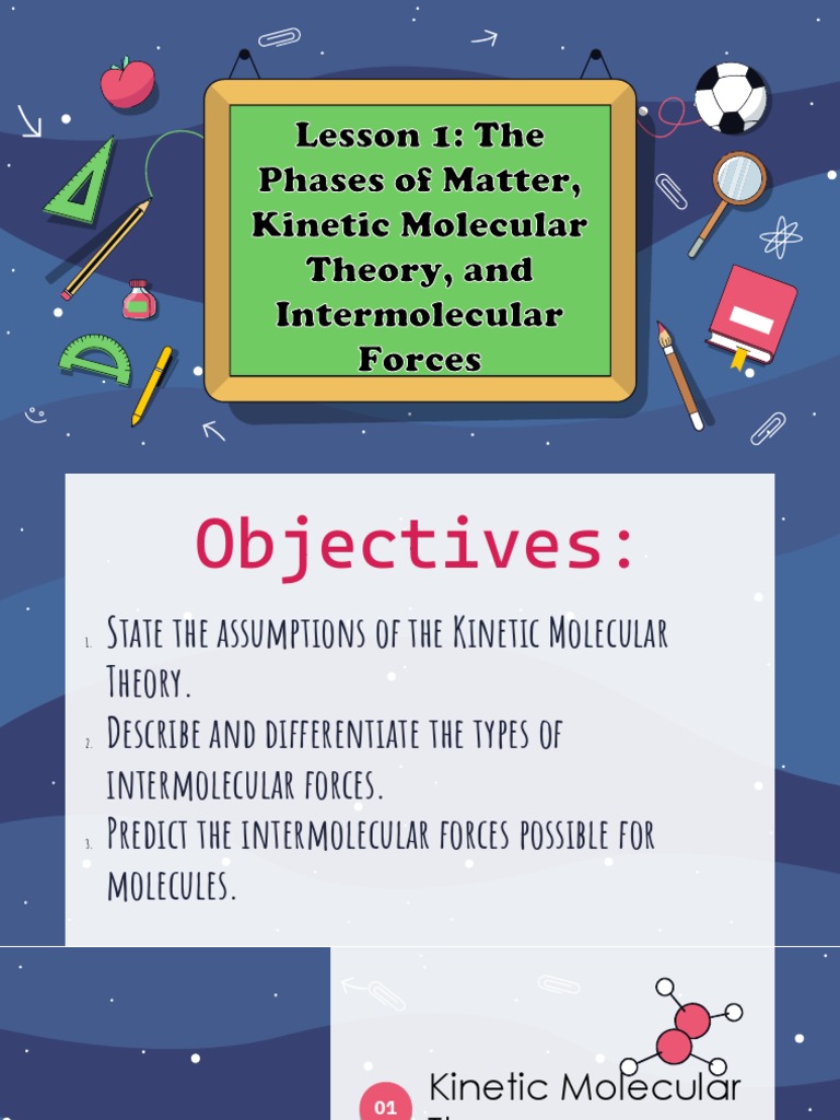 Lesson 1 The Phases of Matter Kinetic Molecular Theory and Intermolecular Forces | PDF ...