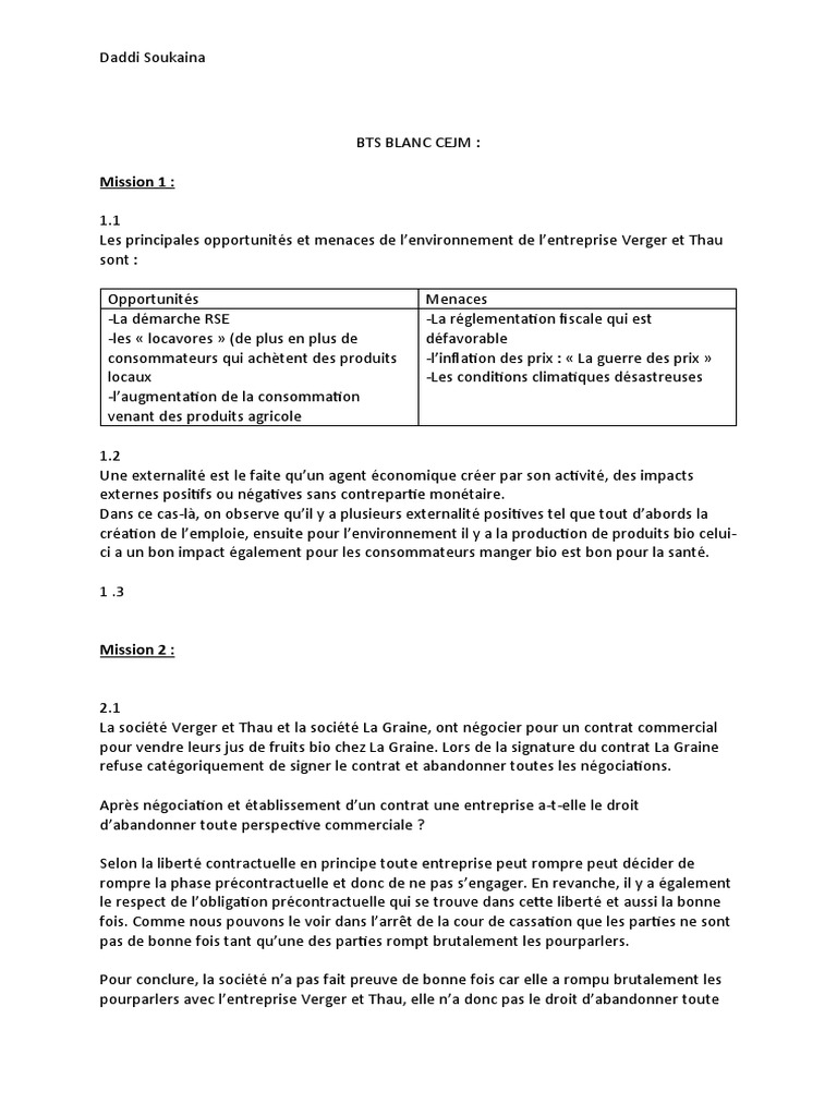 BTS Blanc Cejm | PDF