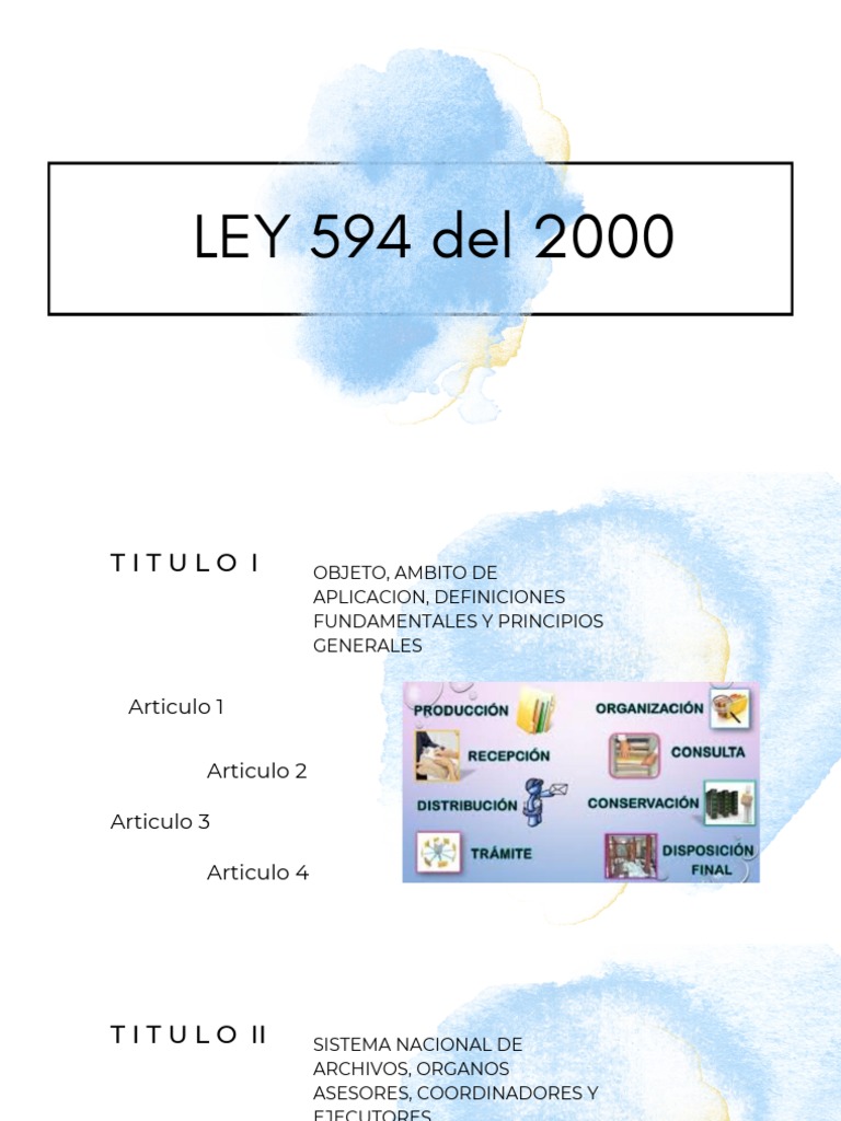 Presentacion Ley 594 | PDF