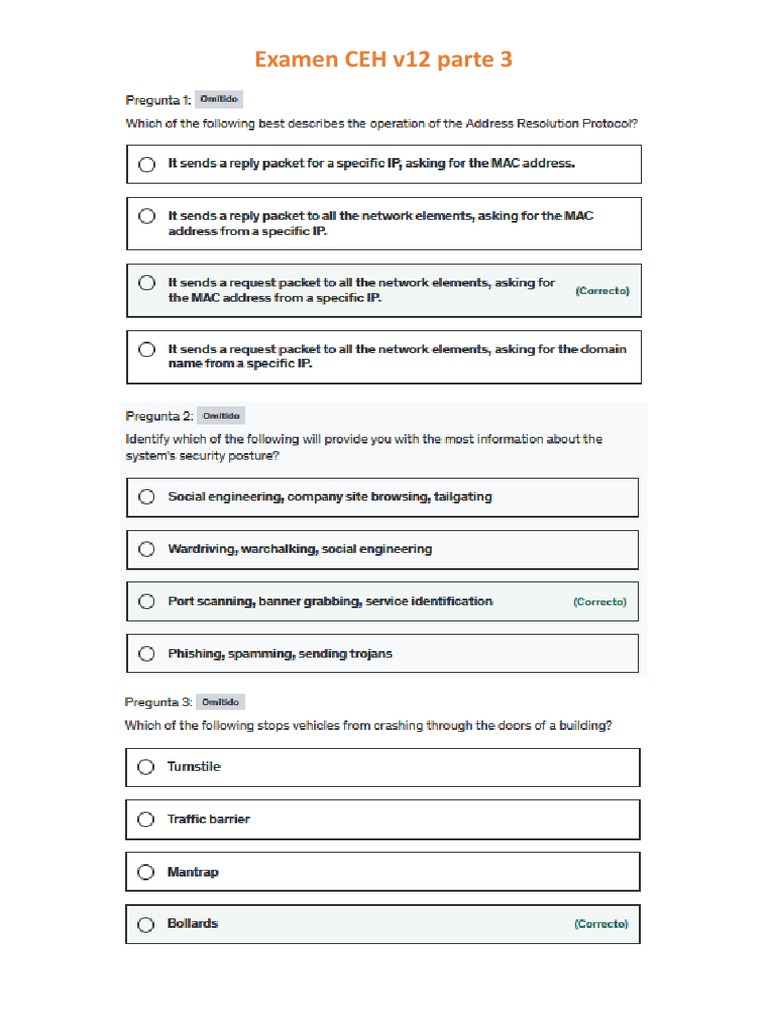 Examen Certificacion CEH v12 Parte 3 | PDF